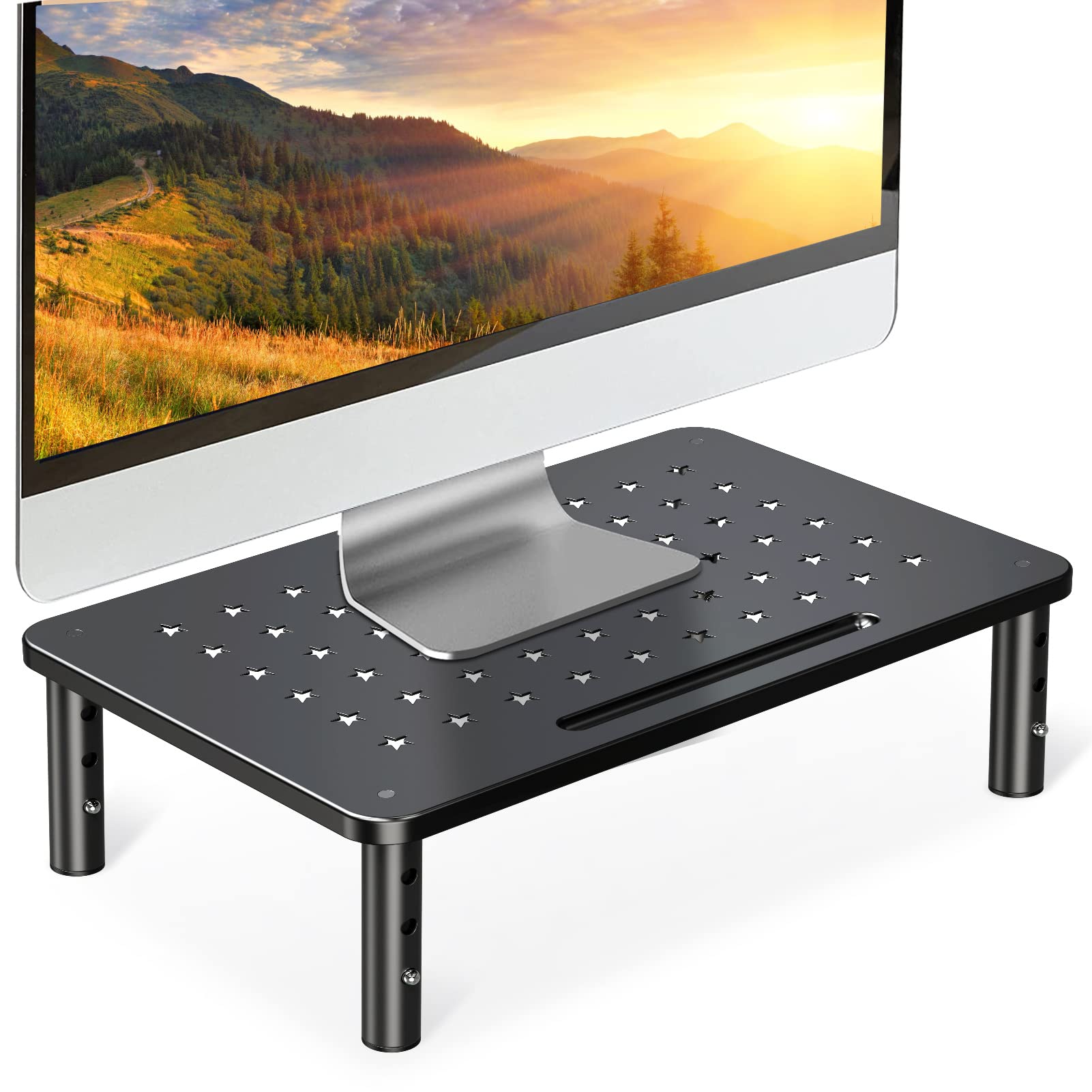 Buy ELIVED Monitor Stand Riser - Monitor Riser 3 Height Adjustable ...