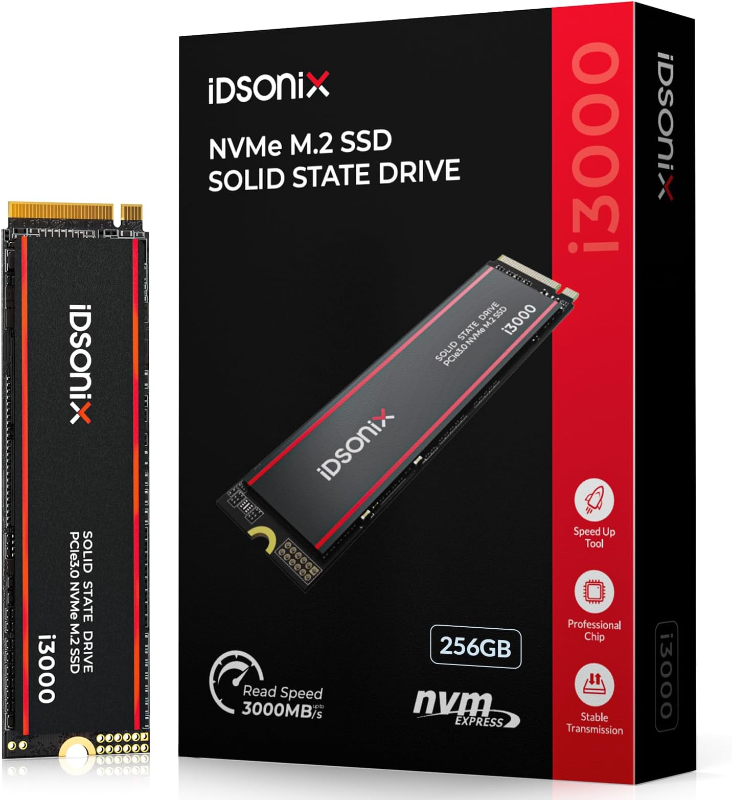 Amazon.com: iDsonix M.2 SSD 256GB, PCIe Gen3x4, M.2 2280 NVME SSD, Up ...