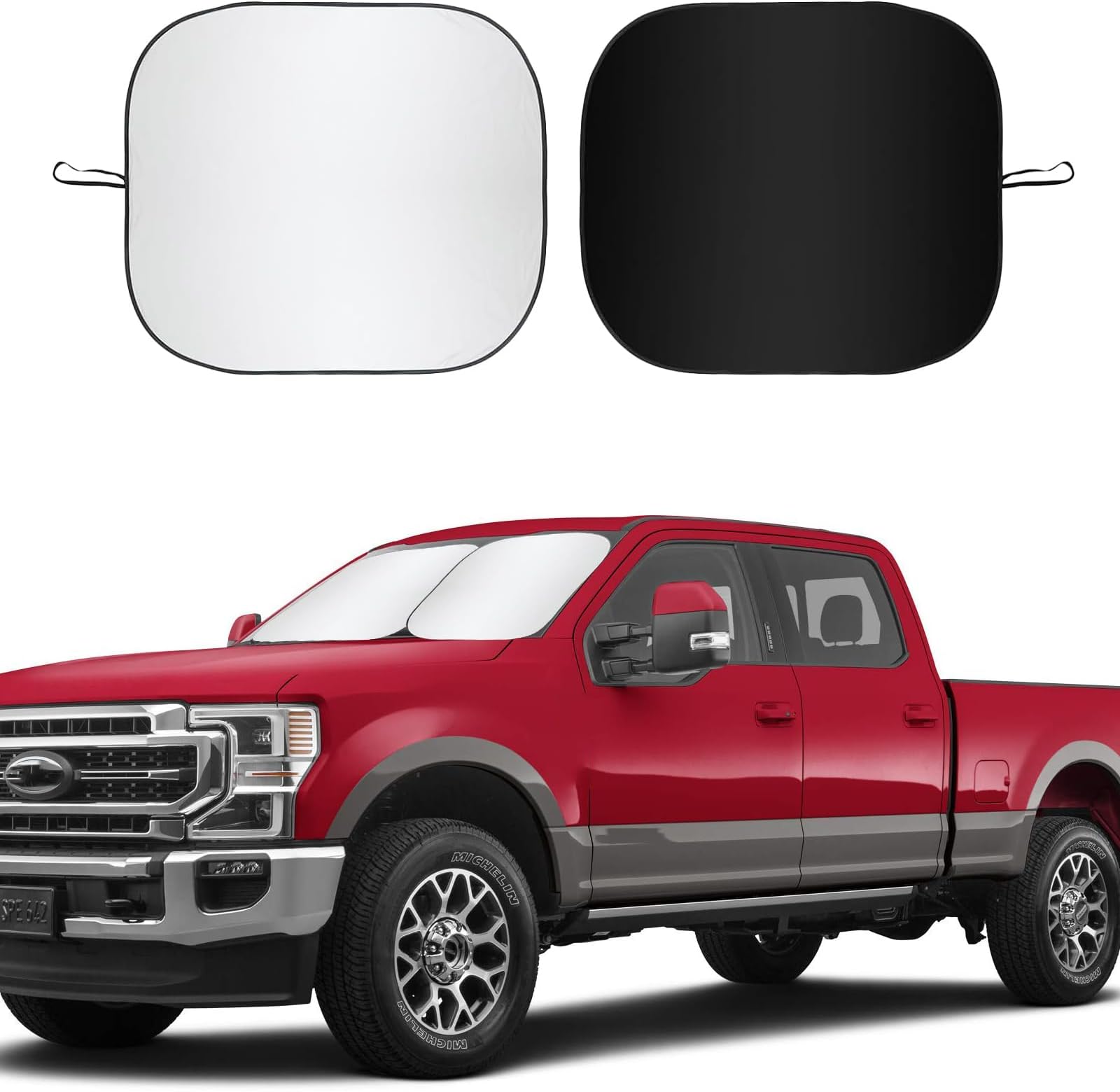 Amazon.com: JUSTTOP Car Sun Shade Windshield 2-Piece Foldable Car Front ...