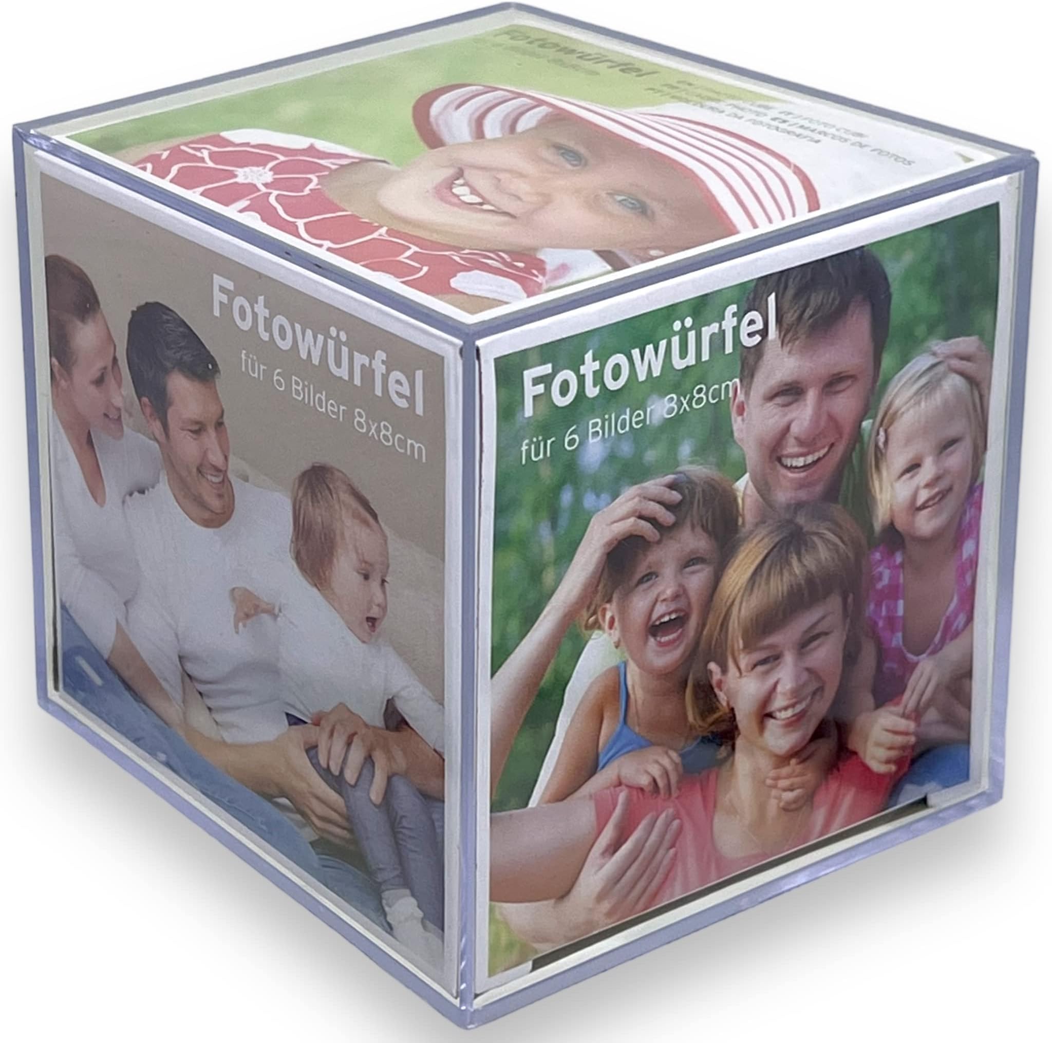 Cube Photo Rotatif pour 6 Photos Cube Photo Flottant Support Photo ...