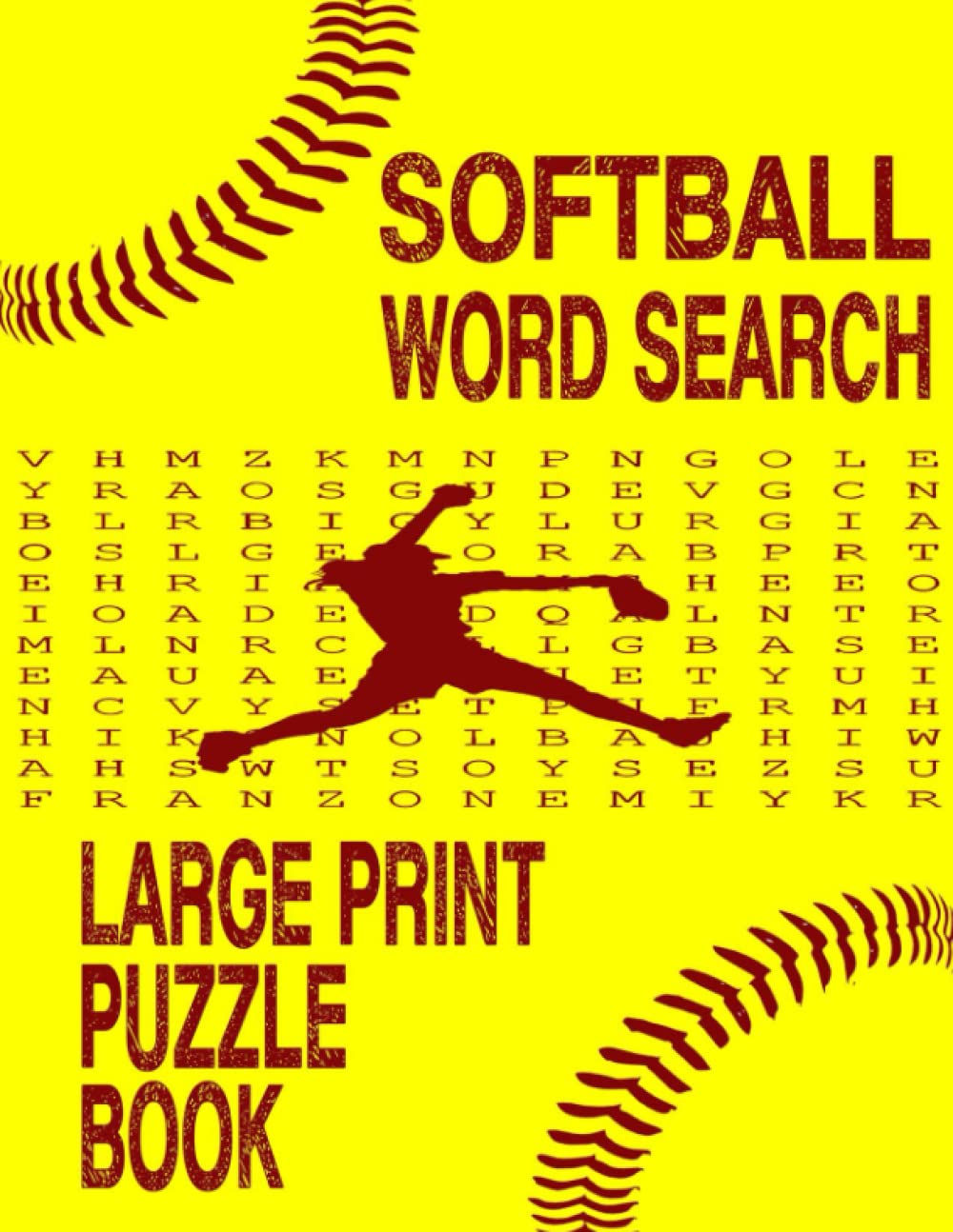 Softball Word Search Large Print: 100 Puzzles Easy To Hard Word Find ...
