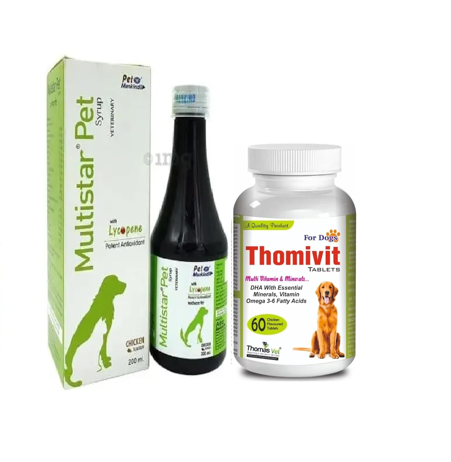 Savsubh Thomivit Tablets - Multivitamin & Minerals for Dogs 60 TAB Pack ...