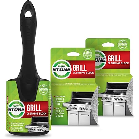 Amazon.com: EarthStone Grill Cleaning Block Kit, Includes 3 Grill ...