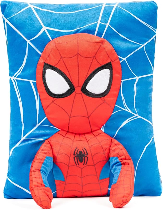 Amazon.com: Marvel Spiderman 3D Snuggle Pillow - Super Soft Red Plush ...