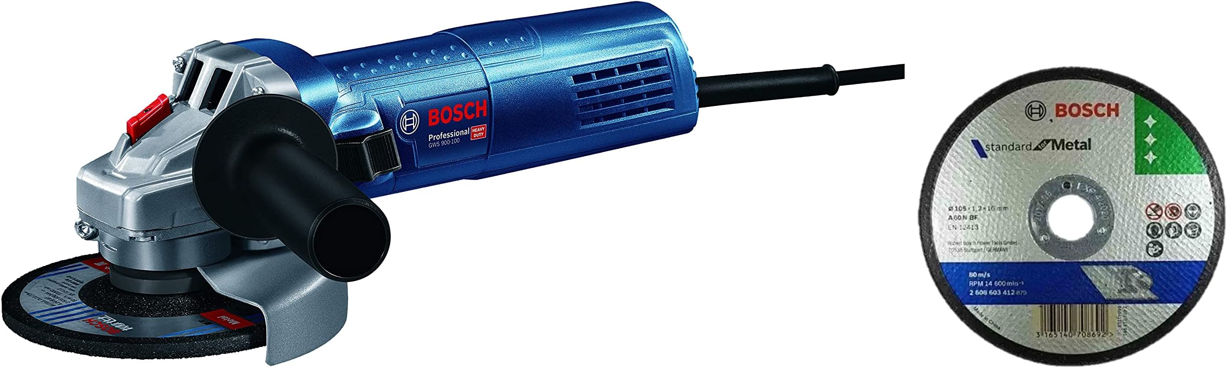 Bosch Angle Grinder GWS 900-100 (4%22) 900W Heavy Duty with AG4 Metal 4 ...