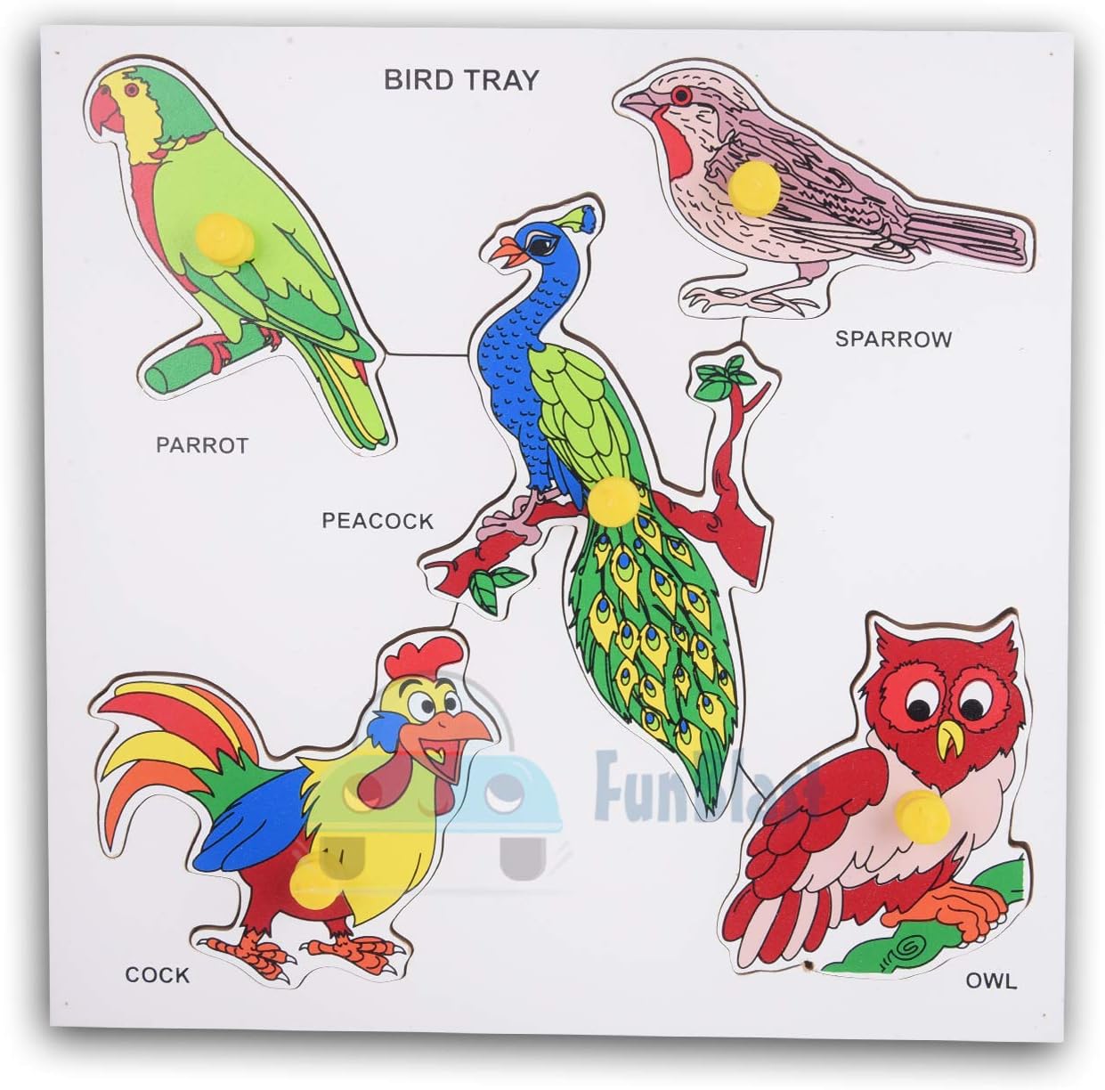 FunBlast Wooden Birds Puzzles for Kids Educational Puzzle Toy and ...