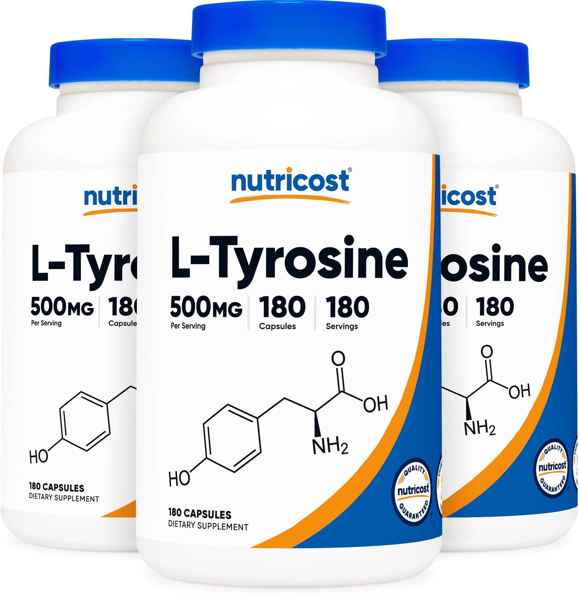 Amazon.com: Nutricost L-Tyrosine 500mg, 180 Capsules (3 Bottles ...