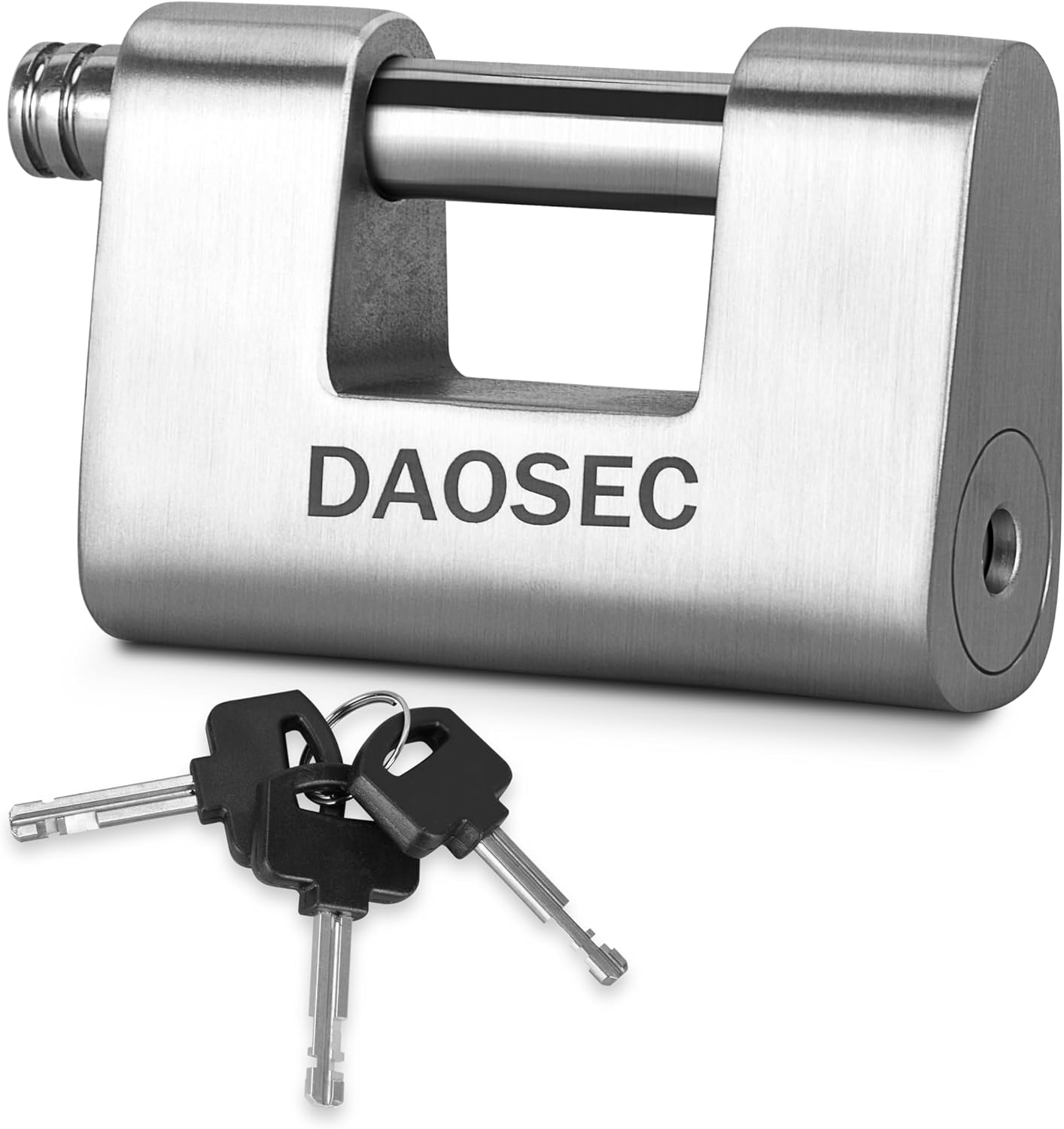 DAOSEC 80mm Super Heavy Duty Security Padlock - Stainless Steel Padlock ...