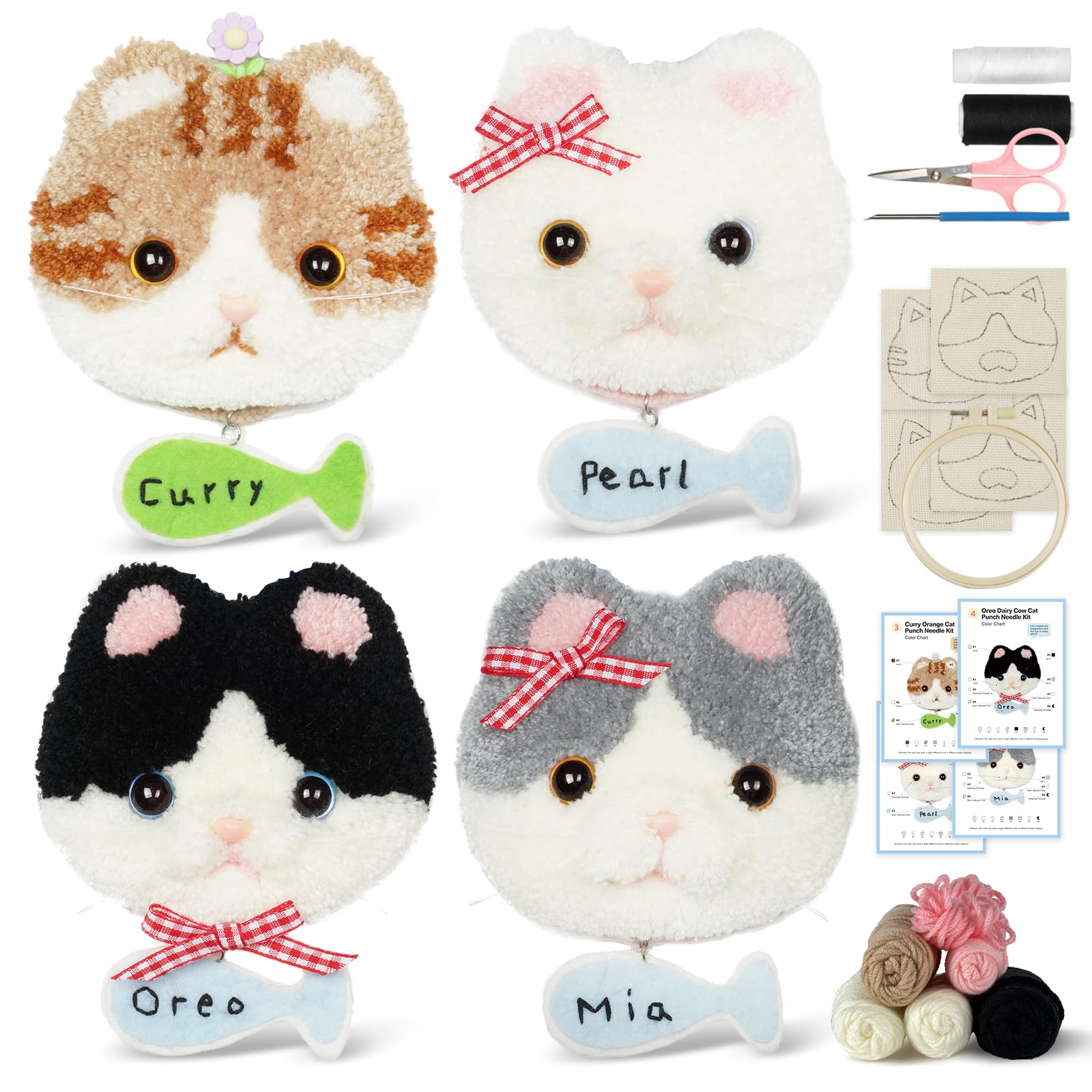 Snapklik.com : Punch Needle kit-4,Embroidery Kit For Beginners,Punch ...