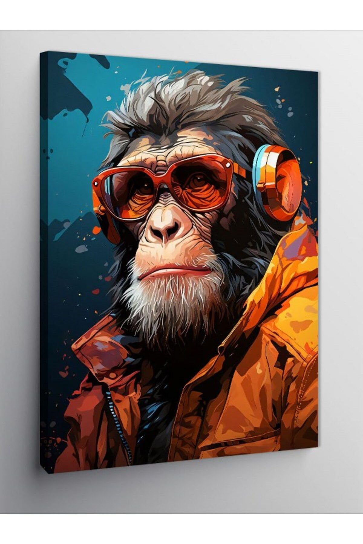 tablo mega Kanvas Tablo Karizmatik Maymun Charlie, 100cm x 140cm ...
