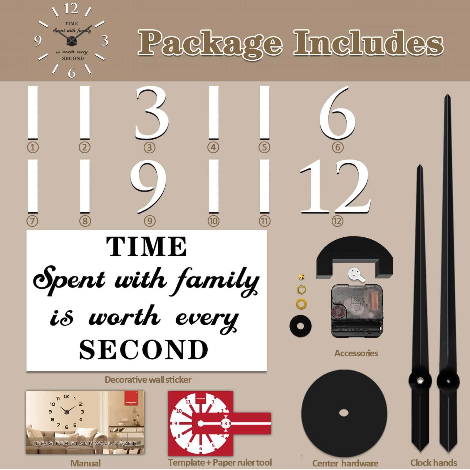Snapklik.com : VANGOLD Wall Clock For Living Room Decor