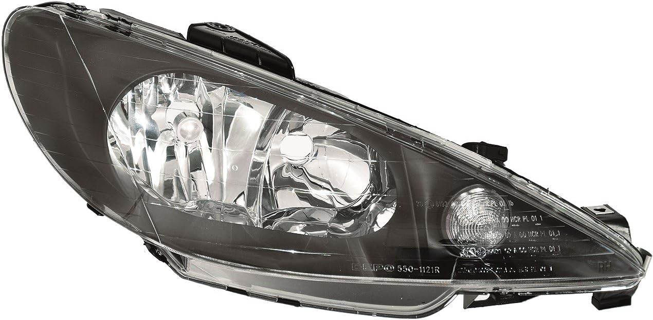 Amazon.fr : phares design, set 206, de 1998 à 2006 noir H7+H7, pour réglage électrique , ANGEL ...