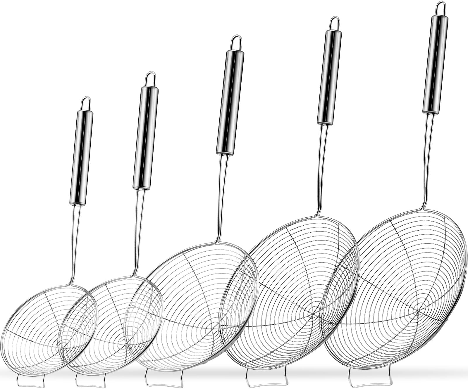 Amazon.com: Maxcheck Set of 5 Stainless Steel Spider Strainer Skimmer ...