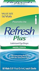 Refresh Plus Lubricant Eye Drops, Preservative-Free, 0.01 Fl Oz Single ...