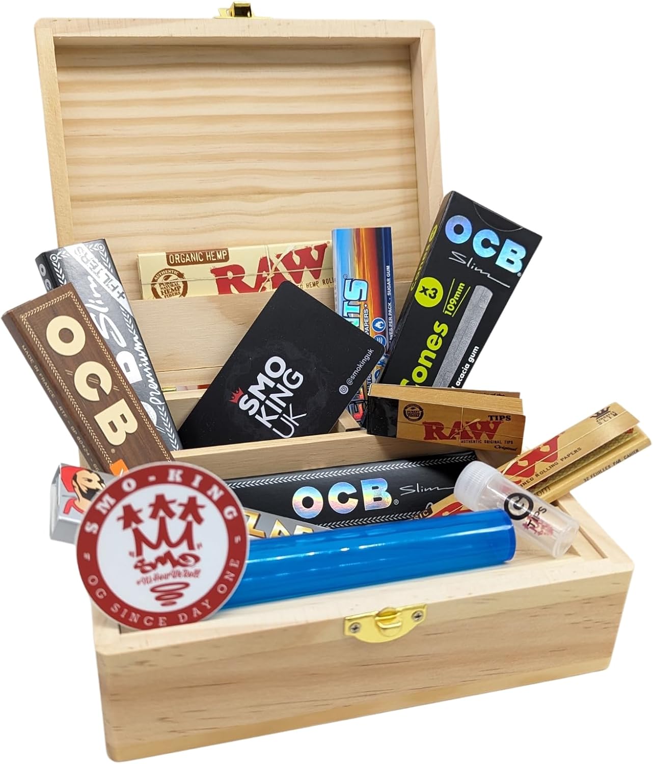 Rolling Supreme T3 Size Solid Pine Rolling Box Complete with Premium ...
