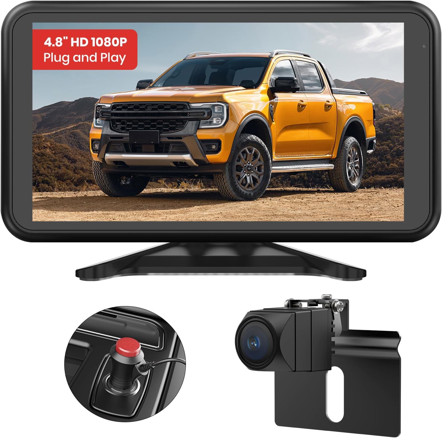 BW 4.3 inch TFT LCD Car Monitor Car Reverse Parking Monitor with LED ...