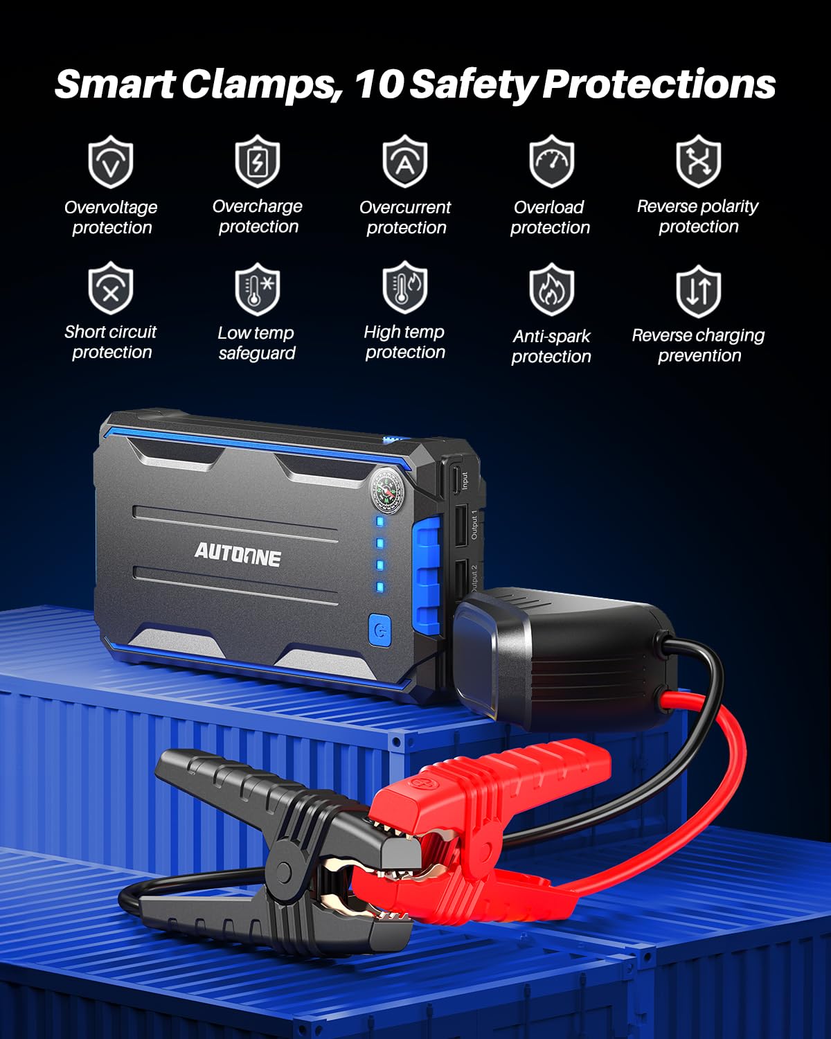 Snapklik.com : AUTOONE 4000A Car Jump Starter, Battery Jumper Starter ...