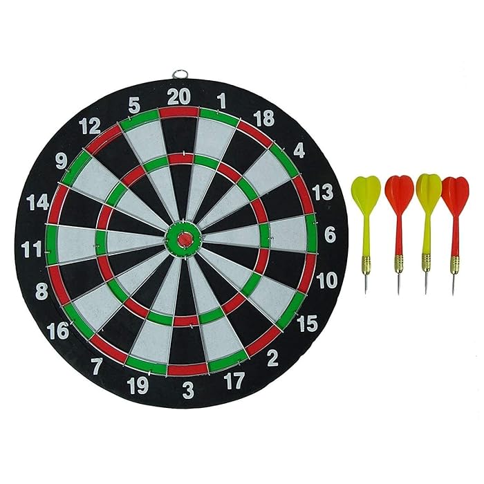 Buy SAMPLUS MALL (LABEL) Metal Double Sided Portable Dart Board Game ...