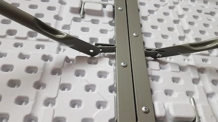 Redstone Folding Table 4ft with 3 x Adjustable Heights and Metal ...