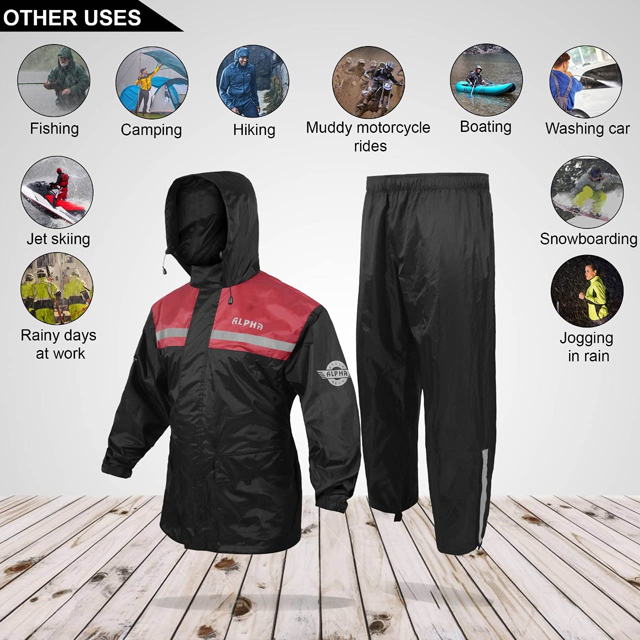 Snapklik.com : ALPHA CYCLE GEAR Rain Suit For Men & Women Jackets Pant ...