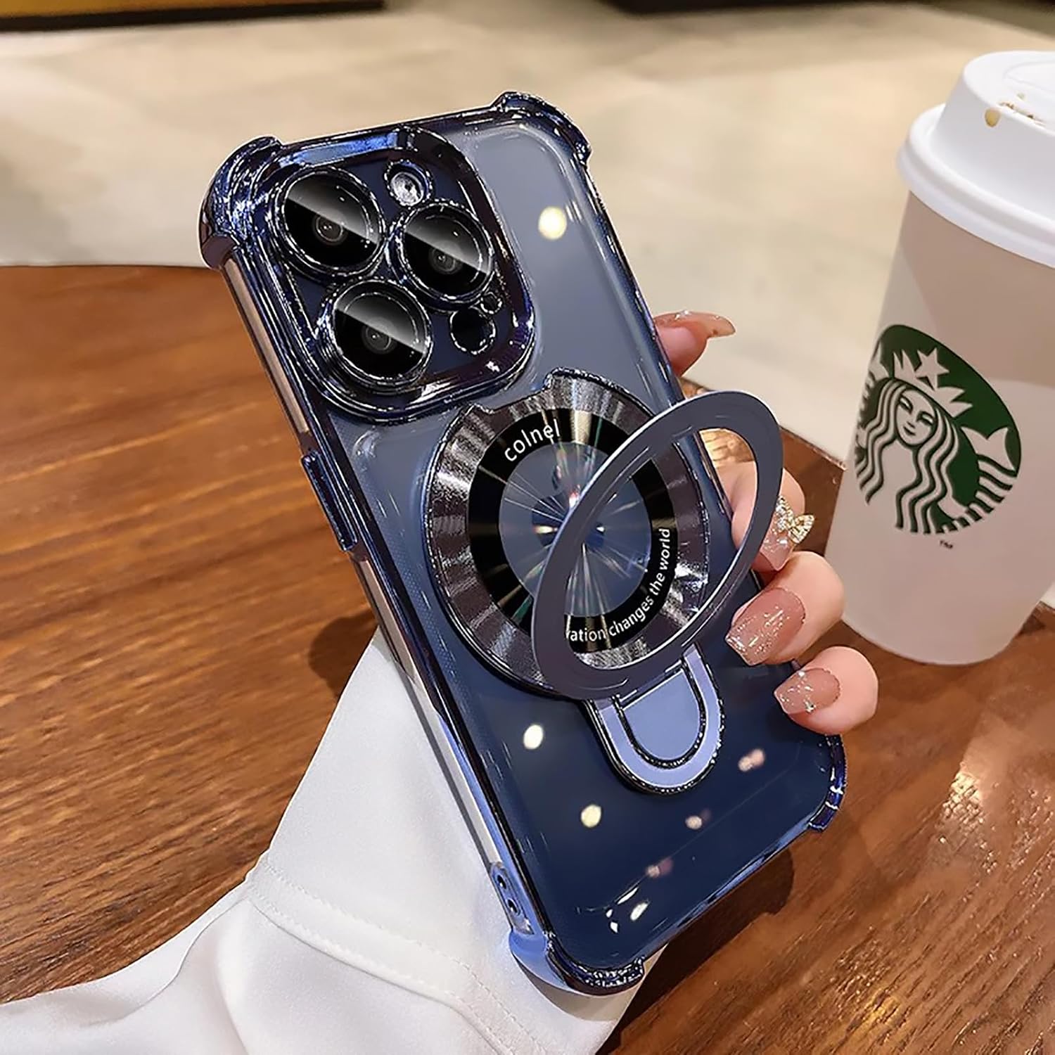 Amazon.com: Uioeua for iPhone 15 Pro Case with Magnetic Ring Stand ...
