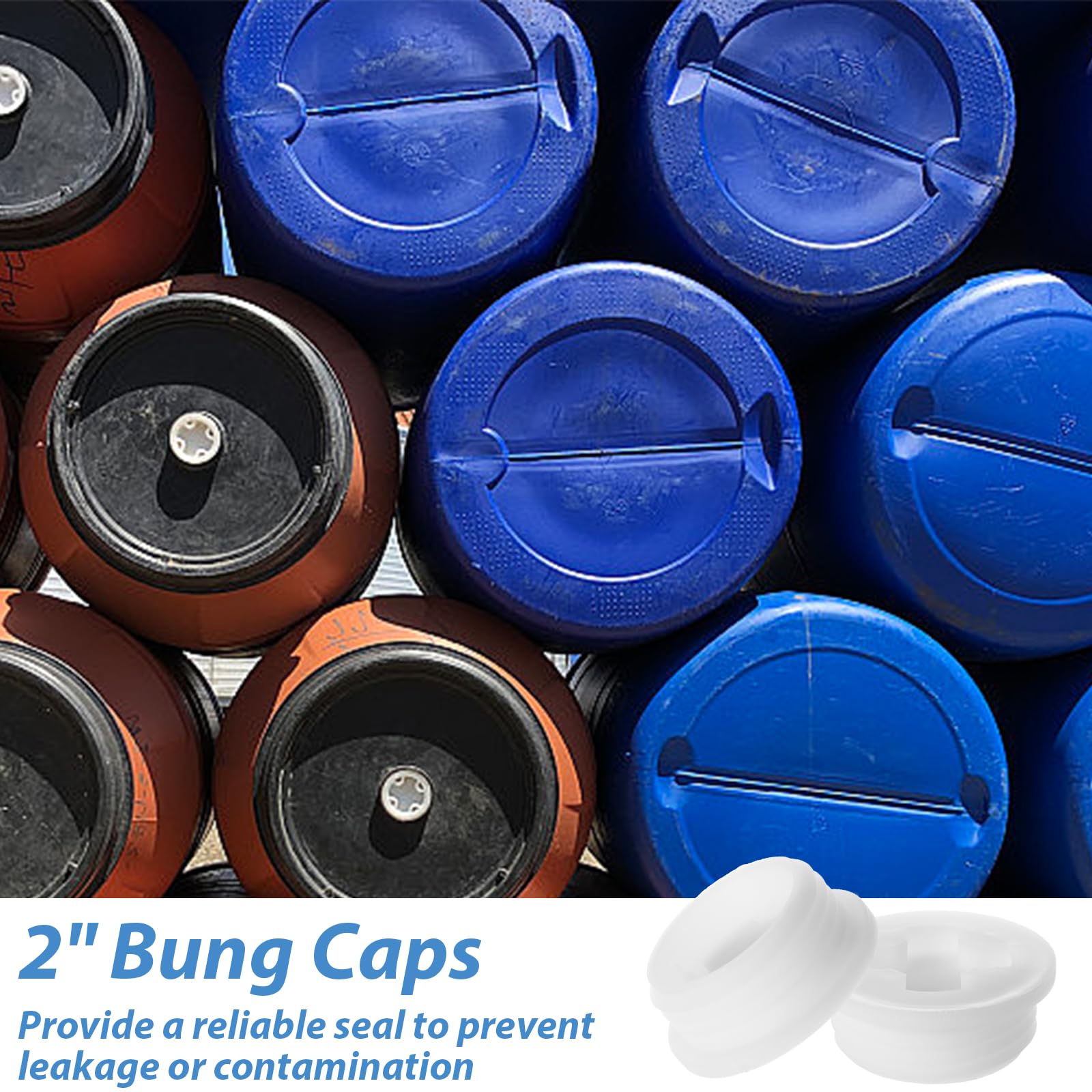 Snapklik.com : LANIAKEA 50PCS 2 Poly Buttress Drum Bung Caps For 55 ...
