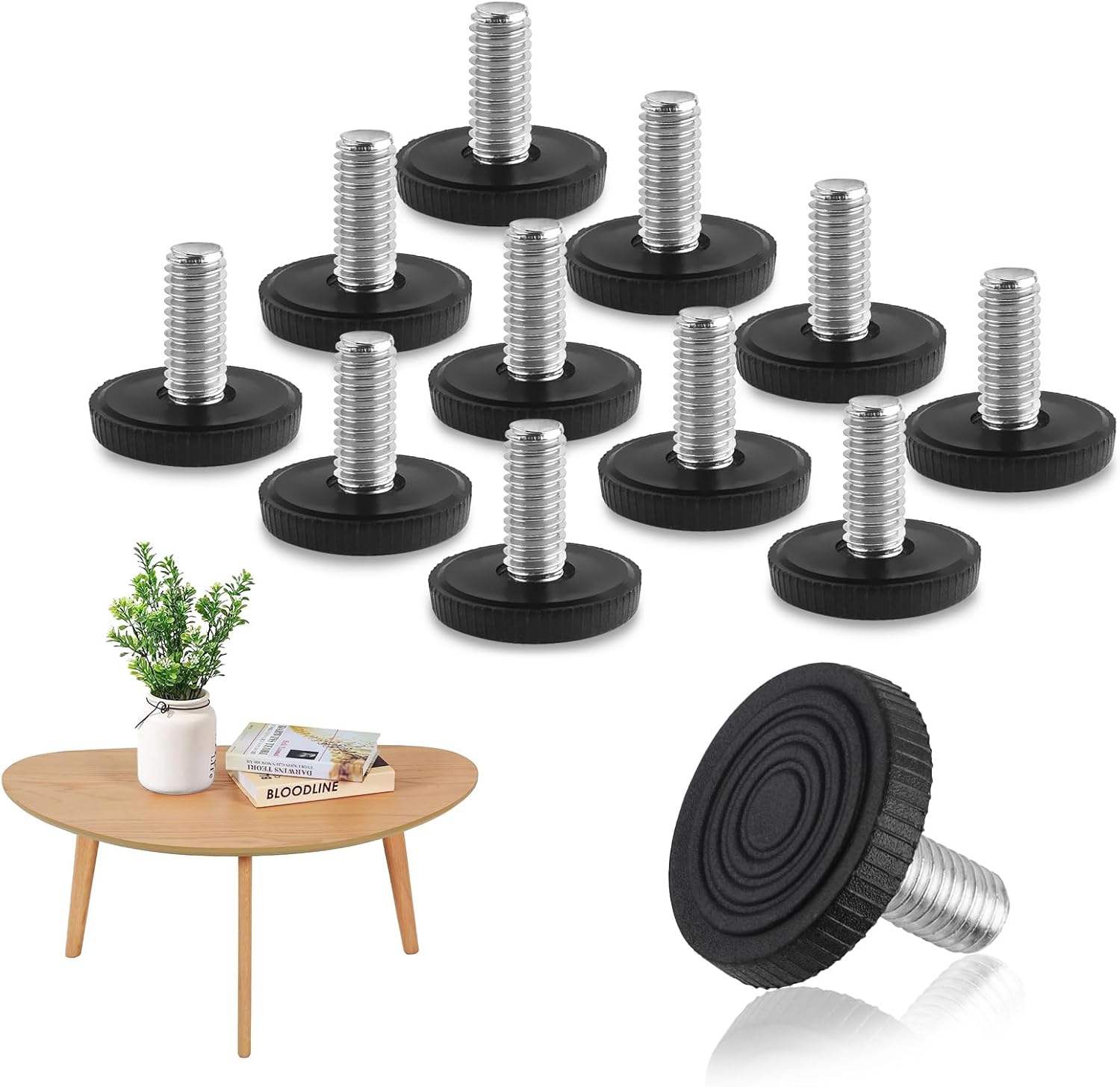 Amazon.com: M8 Thread Furniture Feet Levelers, 12 PCS Adjustable ...