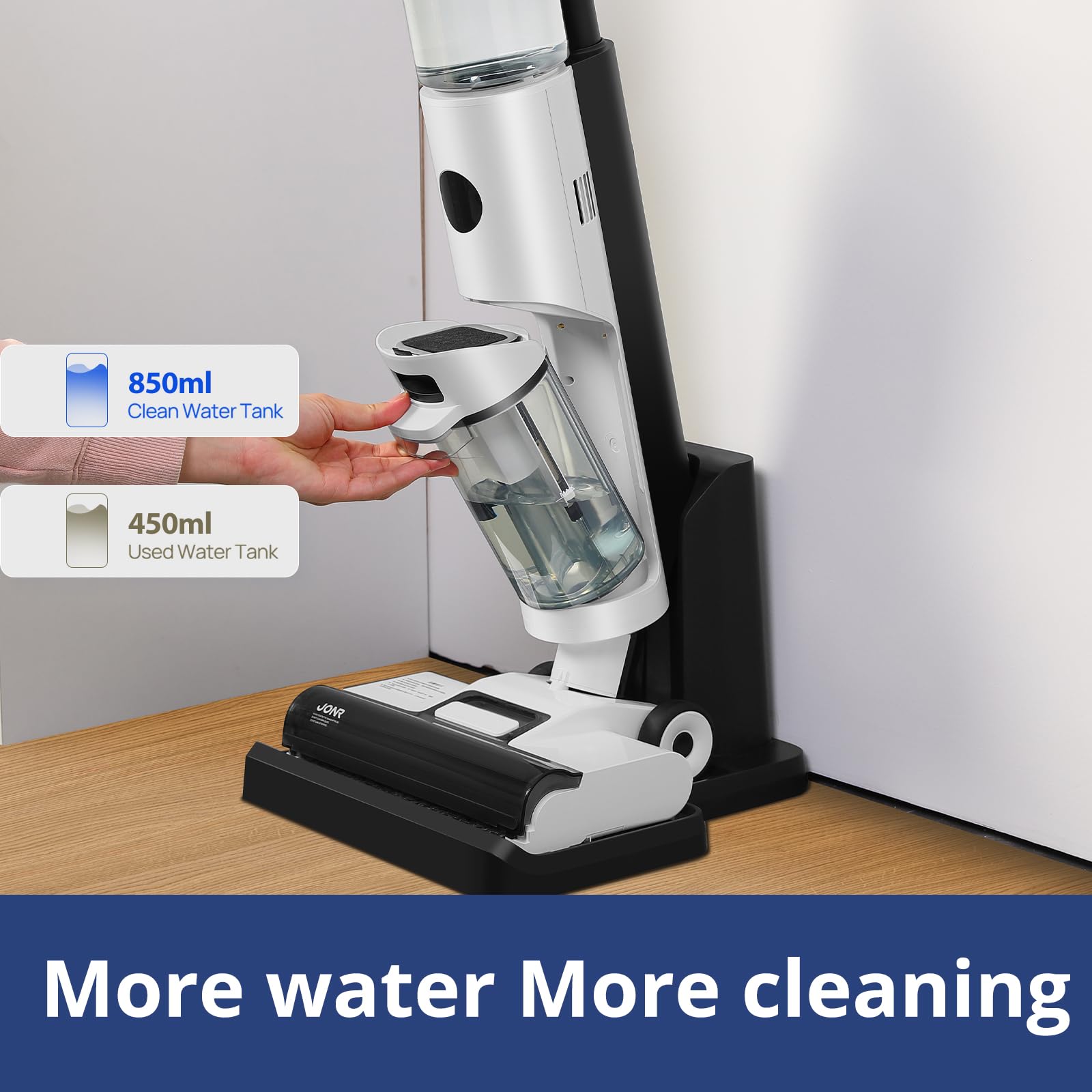 JONR ED11 Cordless Lightweight Hard Floor Self Cleaning Wet Dry Vacuum Cleaner and Mop: Your ...