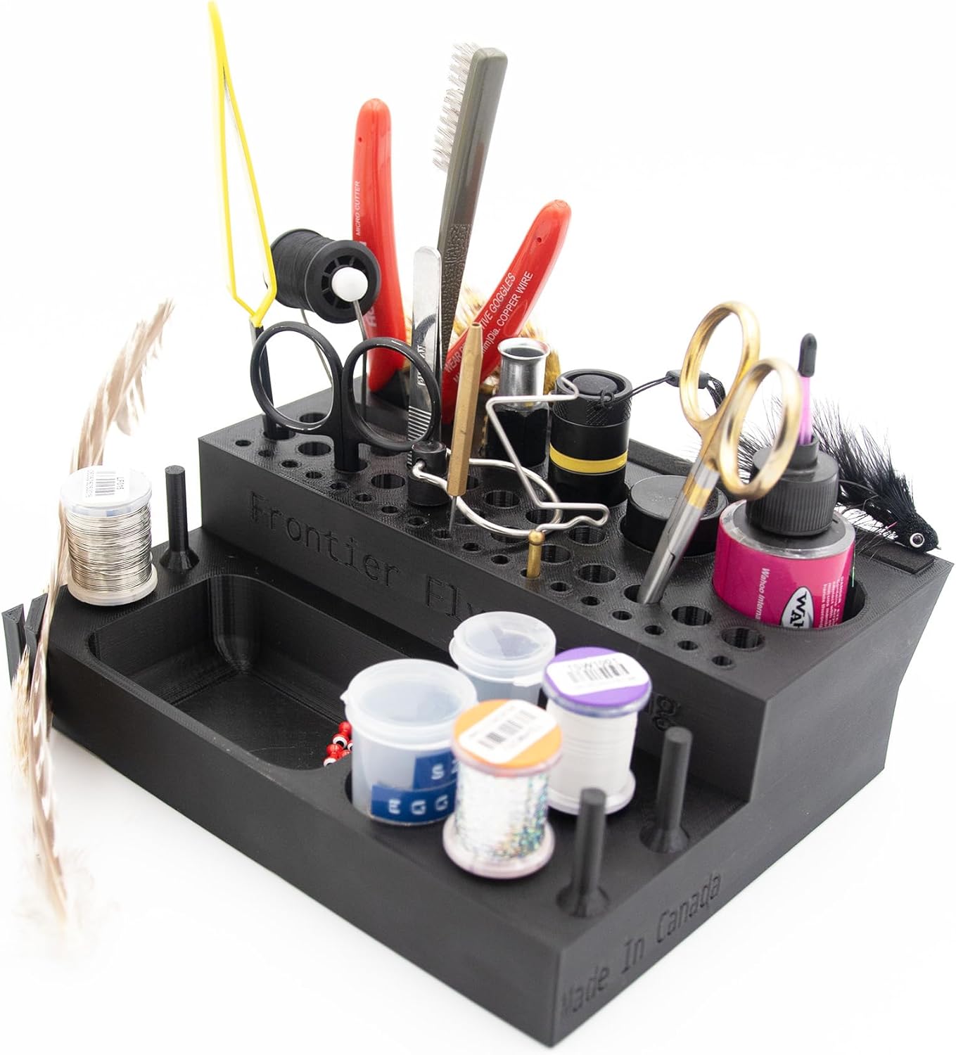 Amazon.com: Fly Tying Tool Kit Caddy Desktop Organizer : Sports & Outdoors