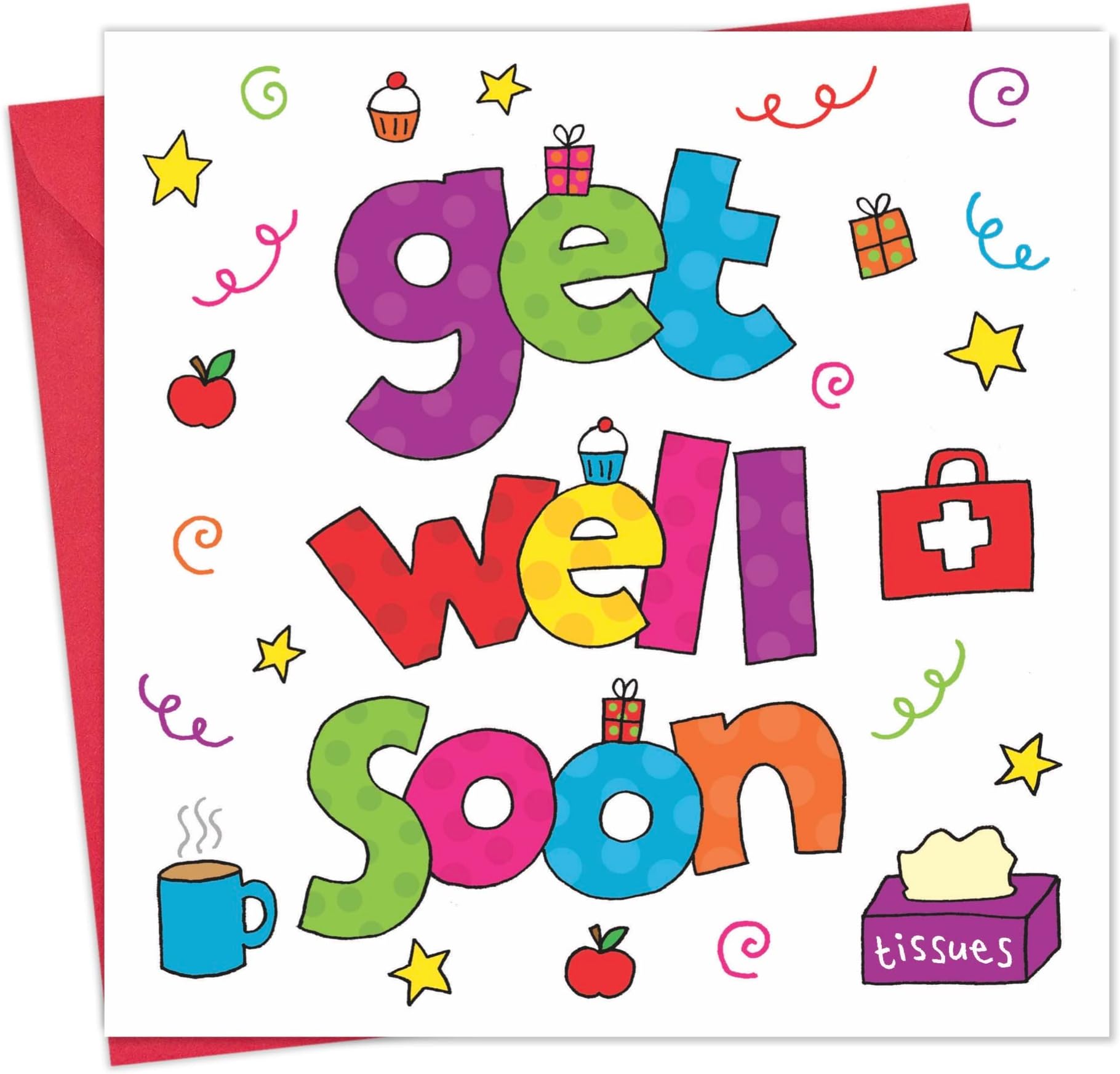 Twizler Get Well Soon Card - Childrens Get Well Soon Card for Kids Boys ...