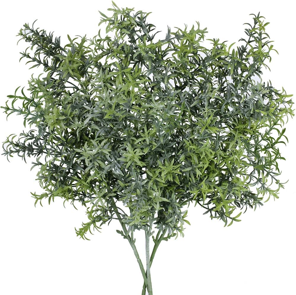 Amazon Supla 3 Pack Artificial Rosemary Plant Greenery Stems Fake