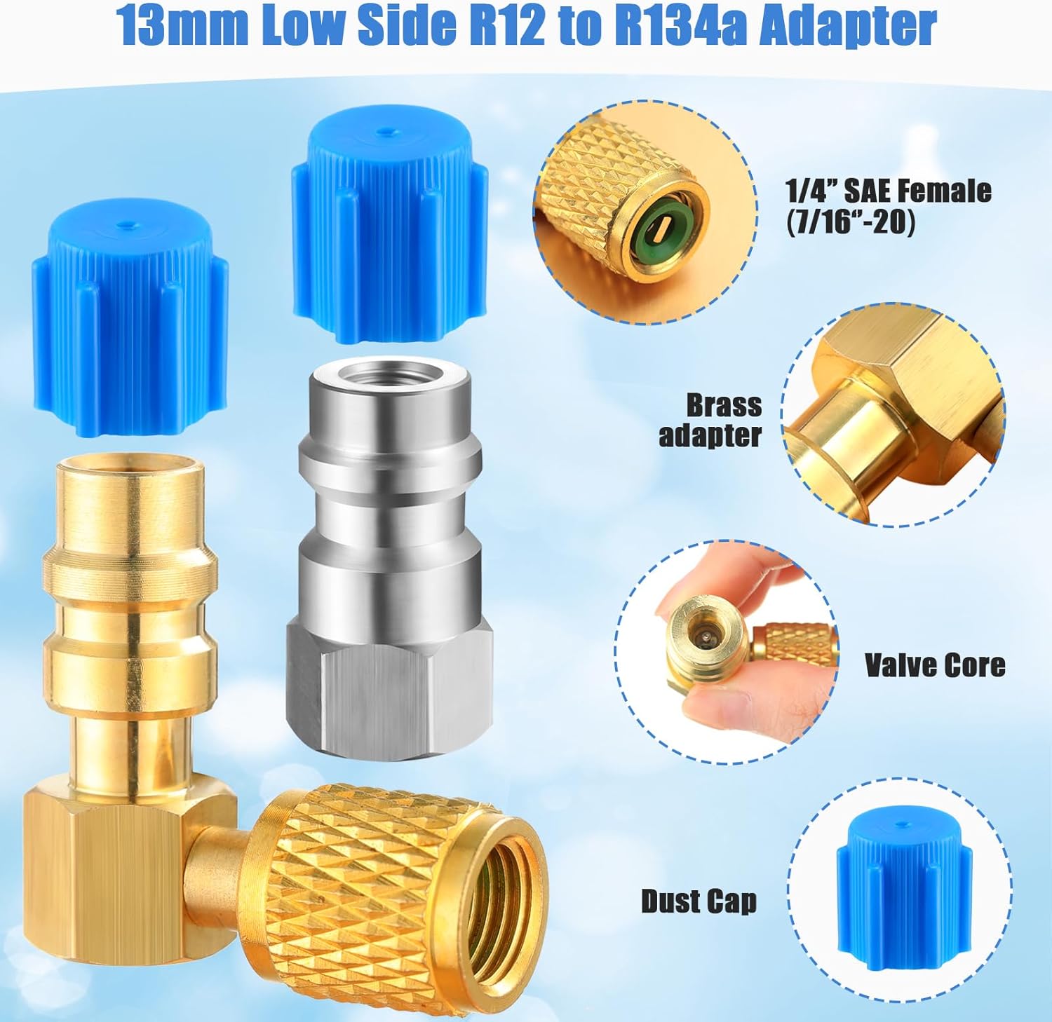 8 Pcs R12 to R134a Conversion Kit 90° High and Low Philippines | Ubuy