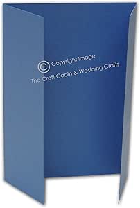 Amazon.com: x5 A5 Gatefold Midnight Blue Shimmer Blank Cards : Home ...