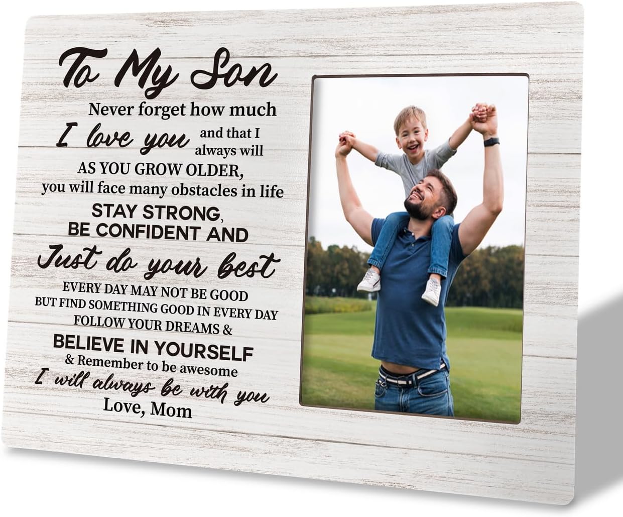Amazon.com - HiLus Gift for Son, Wooden Picture Frame Gift, Son Photo ...