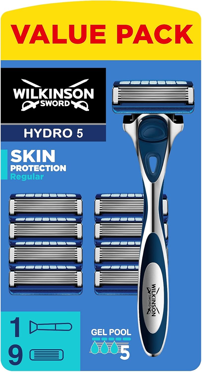Wilkinson Sword Hydro 5 Skin Protection Men’s Razor with 9 Refills ...