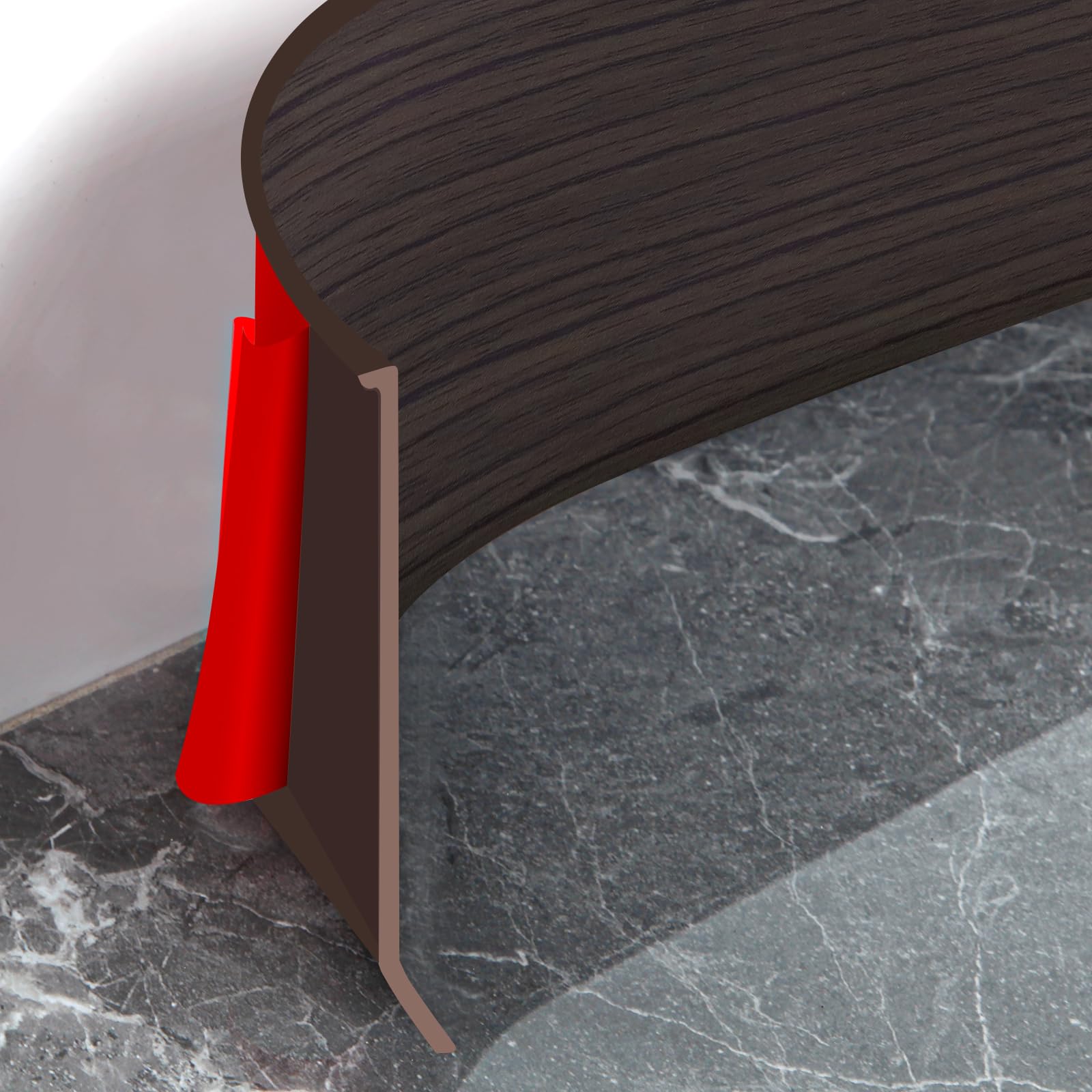 Snapklik.com : Heonay Flexible Baseboard Molding Trim 4 Inch Self ...