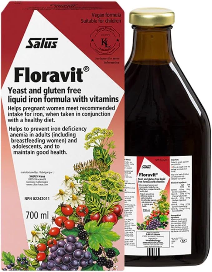Salus Floravit Liquid Iron and Vitamins | Herbal Iron Supplement for ...