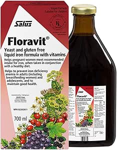 Salus Floravit Liquid Iron and Vitamins | Herbal Iron Supplement for ...