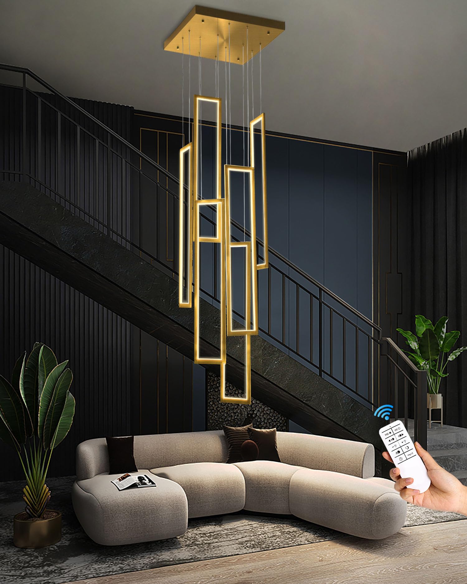 Flashing God 120inches Modern Chandeliers for Dining Room Entrance ...