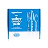 Amazon.com: Blue Spoon and Fork Set (50 Each) - Blue Tableware for ...