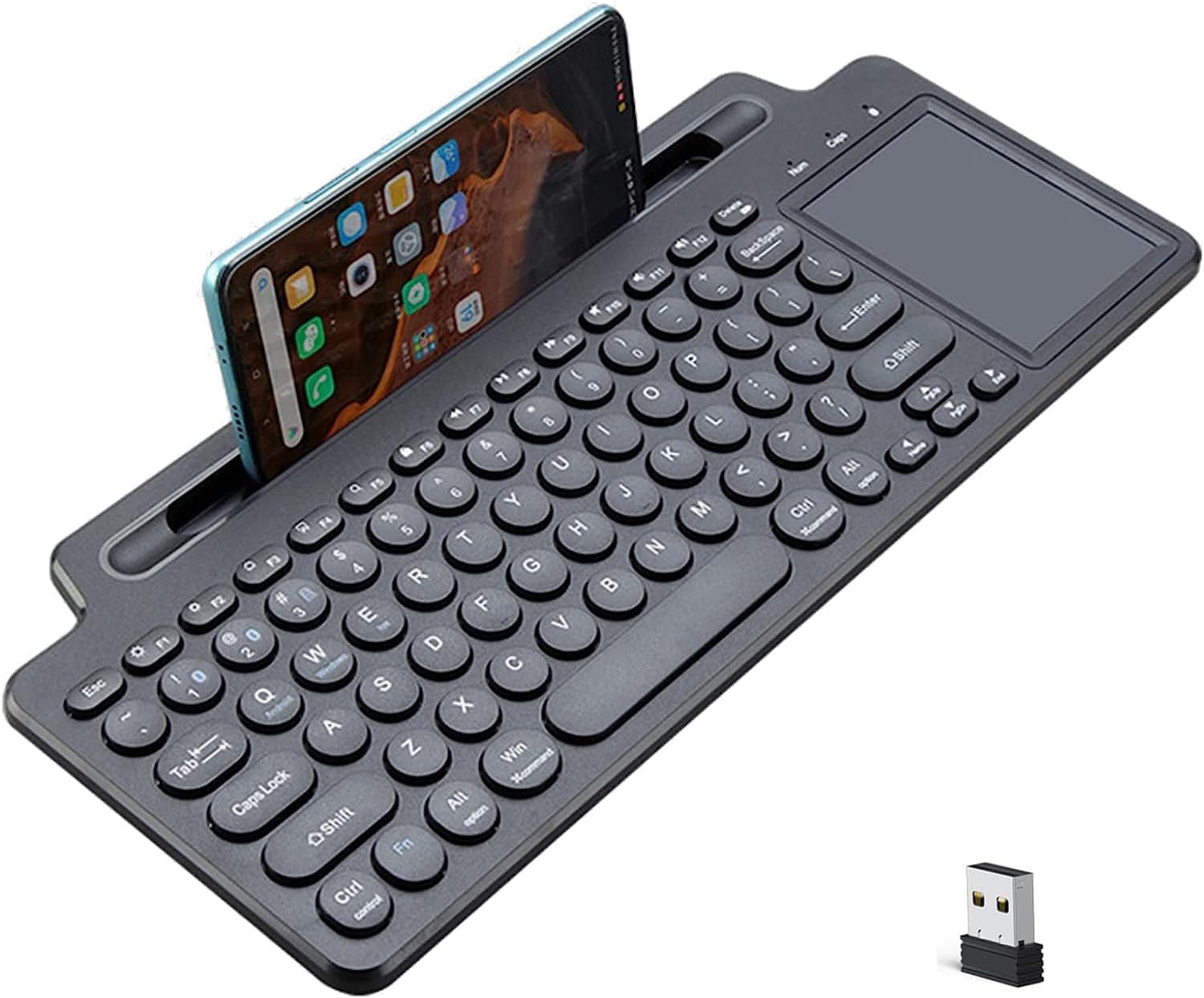 XIESHIWEN Teclado Bluetooth inalámbrico con Touchpad Integrado, 2.4G ...