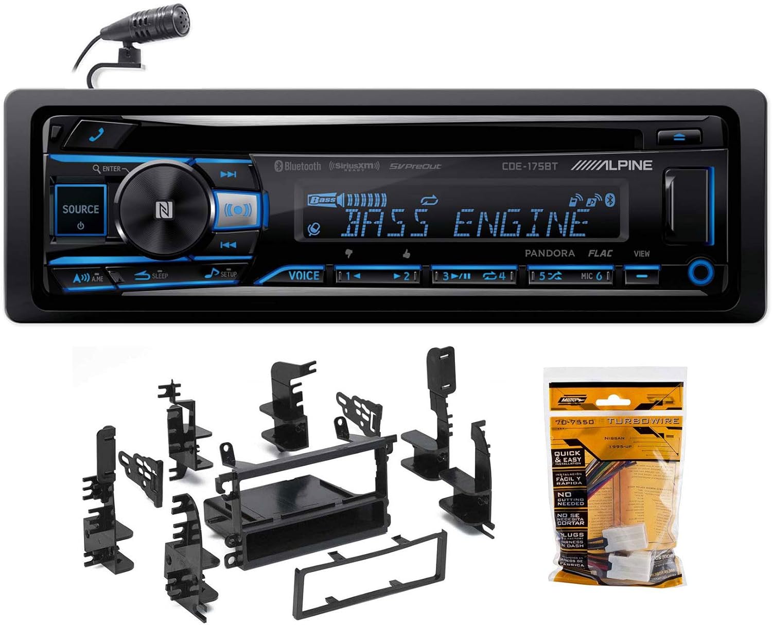 Amazon.com: Alpine CDE-175BT in-Dash Bluetooth CD Receiver Car Stereo ...