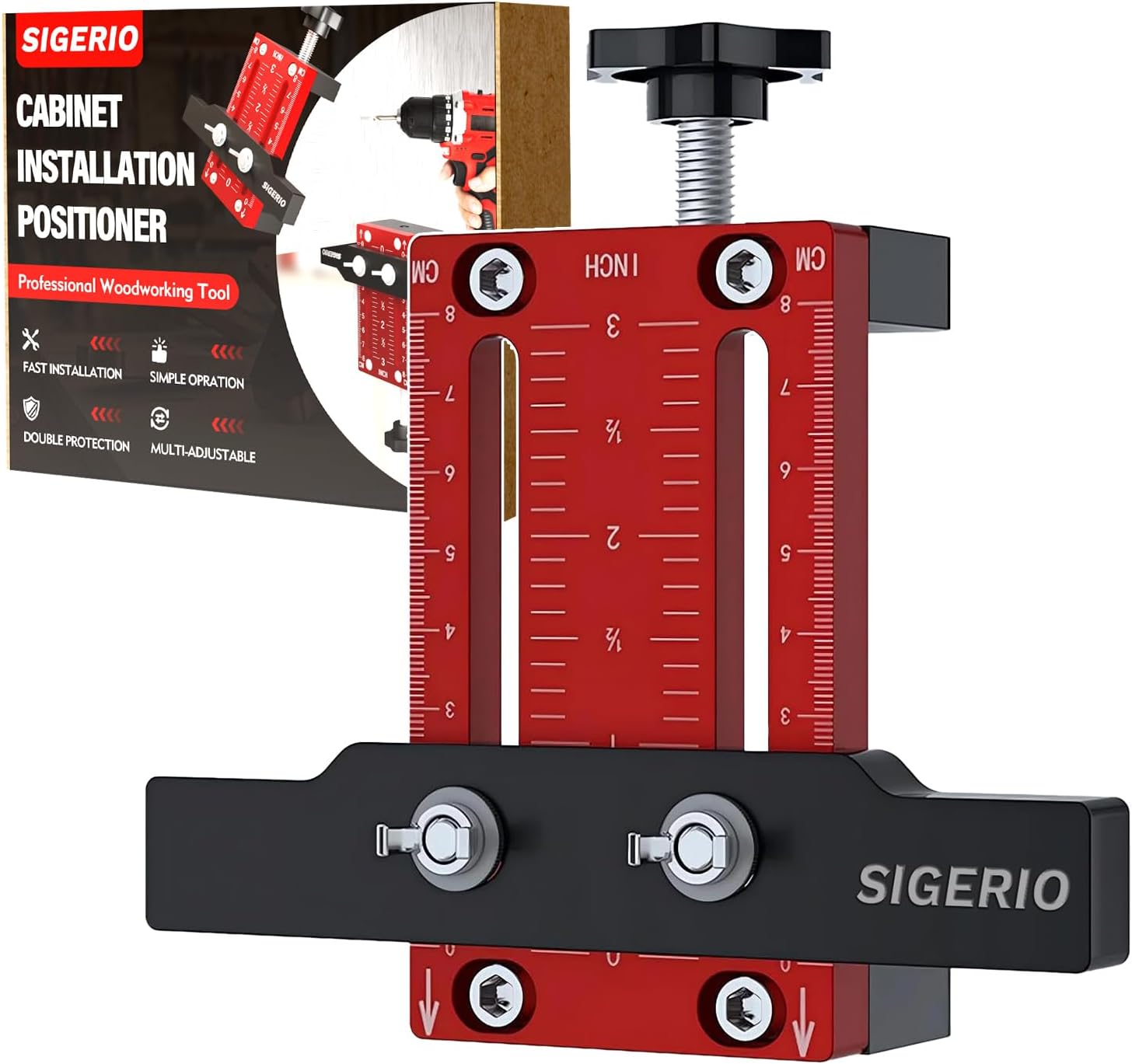 Sigerio Cabinet Door Installation Positioner, Aluminum Alloy Cabinet ...