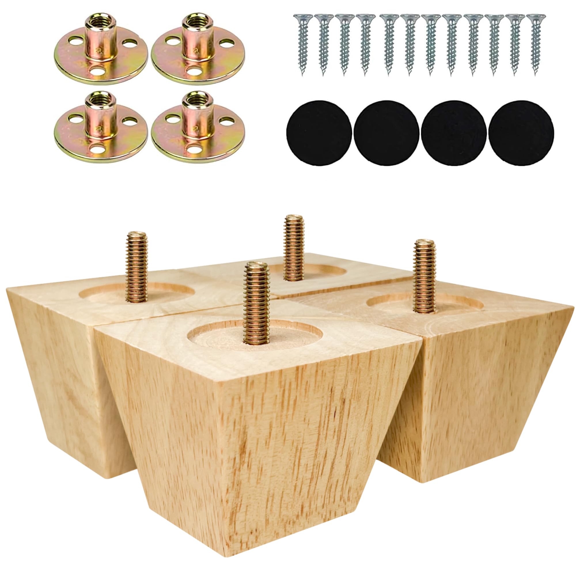Snapklik.com : Albo Wood Furniture Legs 2 Inch, Heavy Duty Sofa Legs ...