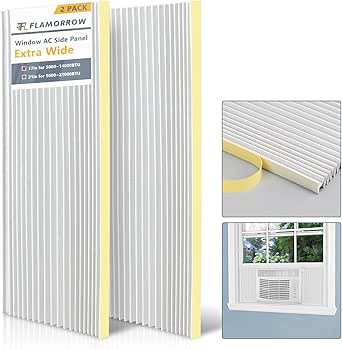 Amazon.com: Flamorrow Window Air Conditioner Side Panel Kit, 17" H × 19 ...