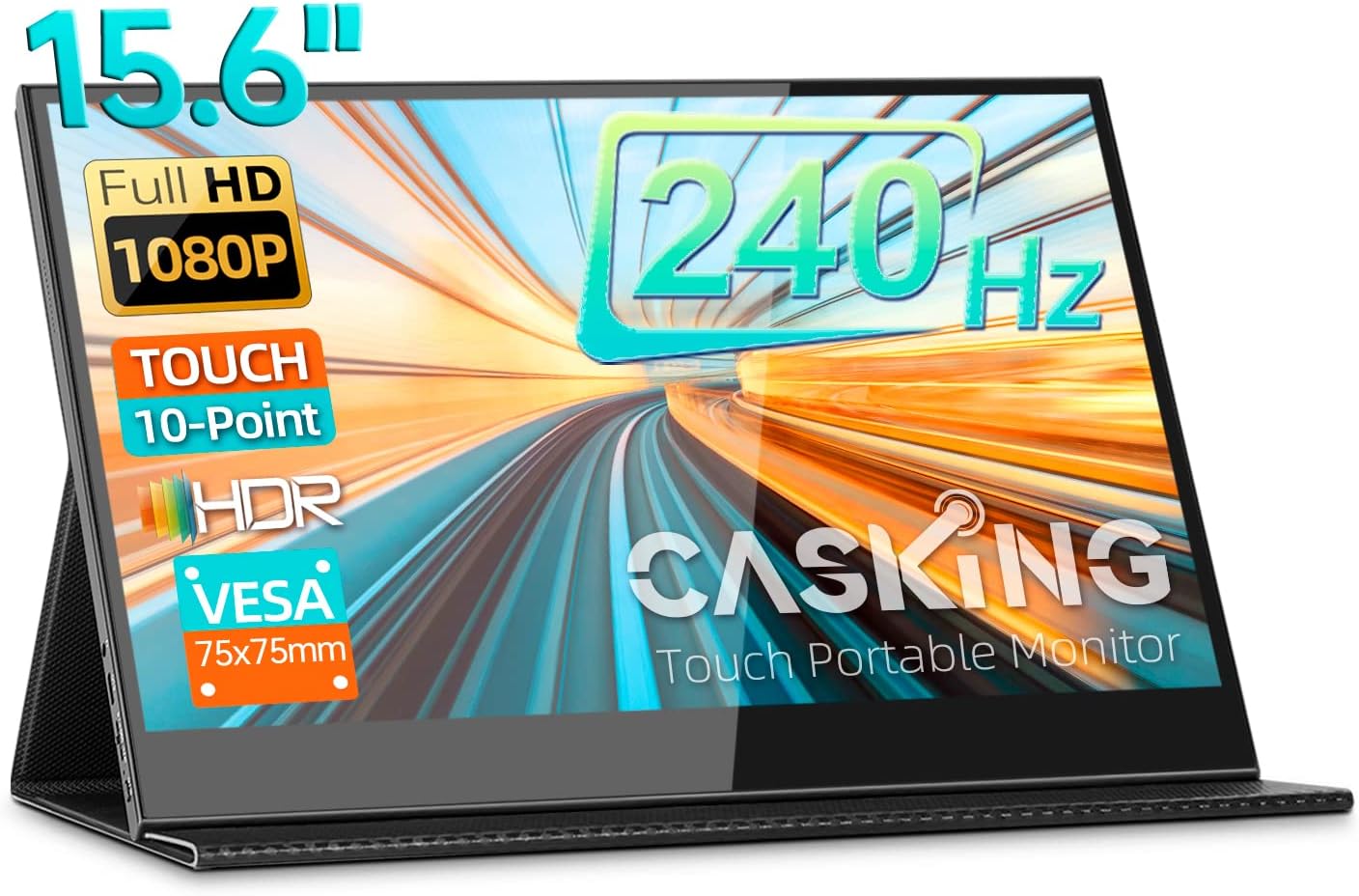 Amazon.com: CASKING 240Hz Portable Gaming Monitor, 15.6-inch FHD 1080P ...