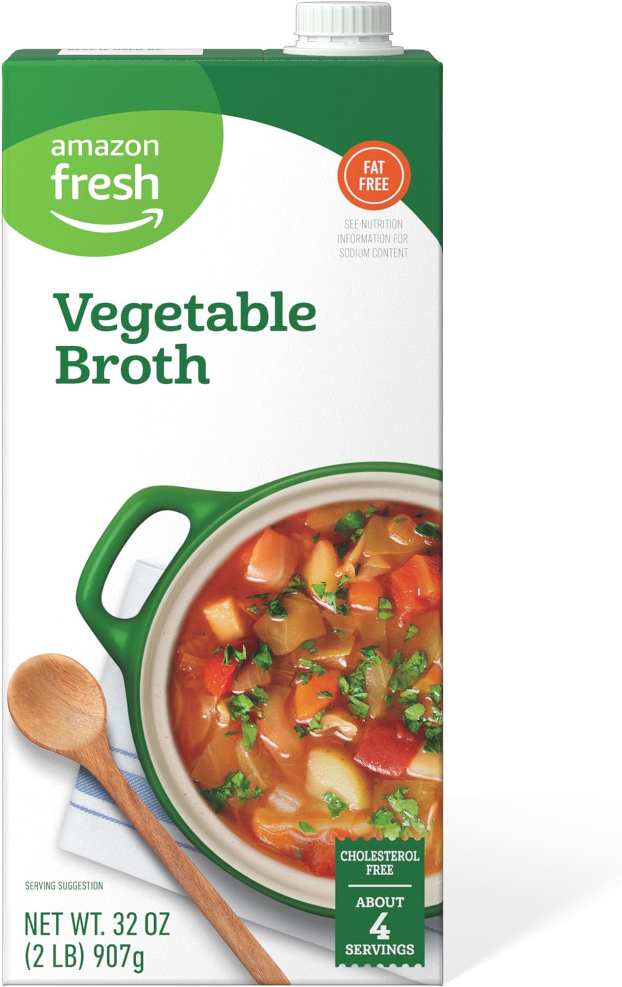 Amazon.com: Amazon Fresh, Vegetable Broth, Carton, 32 Oz