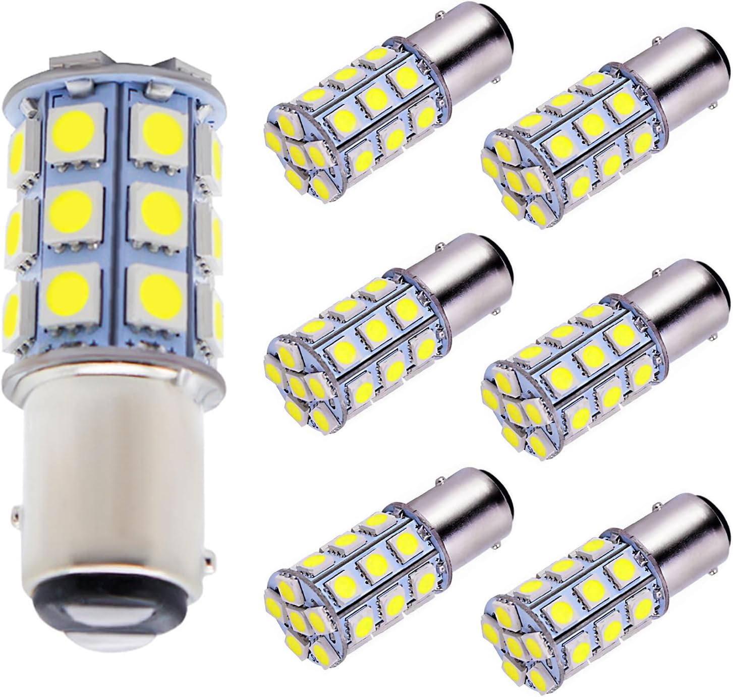 Amazon.com: GRV 6PCS Ba15d Interior LED Light Bulbs for RV, Super ...