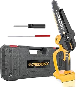 Amazon.com: PEDONY Mini Chainsaw 6’’ for Dewalt 20v Battery, Cordless Chain Saw with Security ...