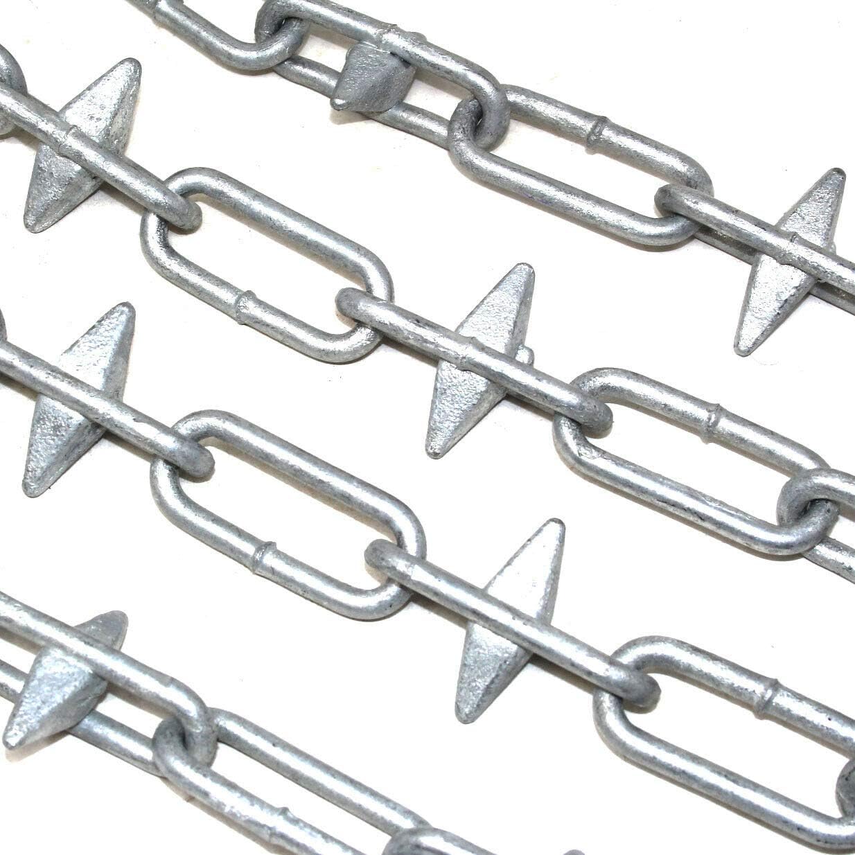 1 Metre of Galvanised Heavy Duty Spiked Steel Chain : Amazon.co.uk: DIY ...